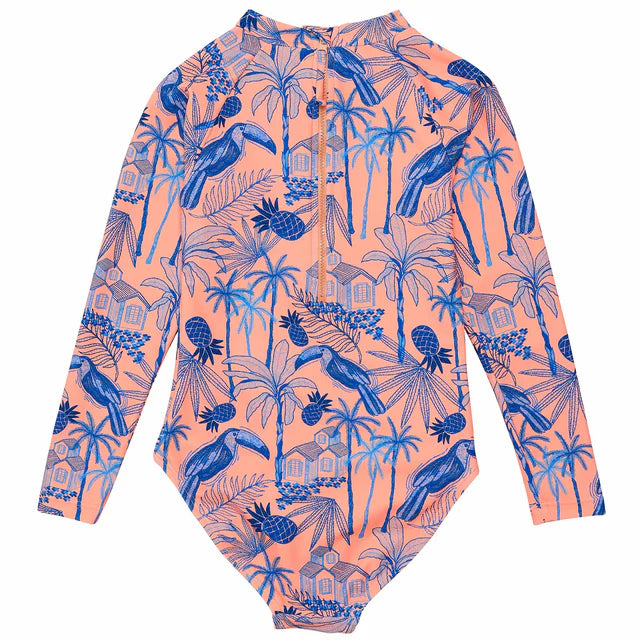 Snapper Rock- Sustainable LS Swim Suit (Tropicana, 2-16) – Coastal Kids ...